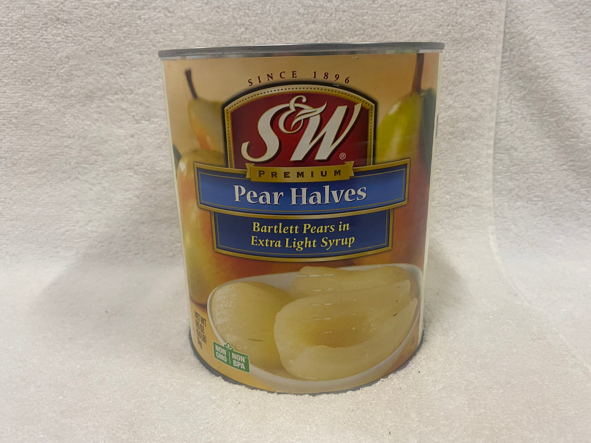 Pear Halves, S&W #10 can, Bartlett Pears in Extra Light Syrup ...